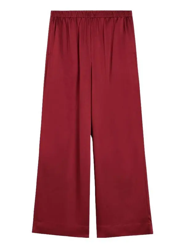 BY MALENE BIRGER Elasticated Wide-leg Trousers - Cabernet Sauvignon