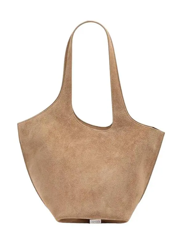 Attico Medium La Scoop Shoulder Bag - Nude