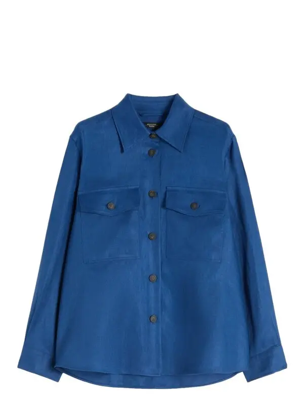 Max Mara Pomposa Button-up Shirt - Cornflower Blue