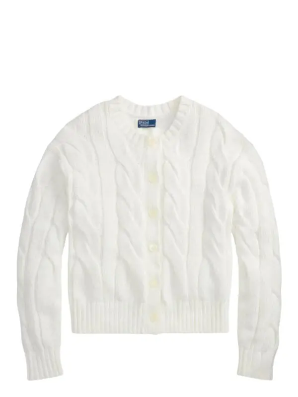 Polo Ralph Lauren Cable Knit Cardigan - White