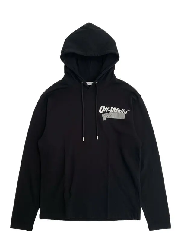 Off-White Black Cupid Tape Tee Hooded T-shirt - Black/white