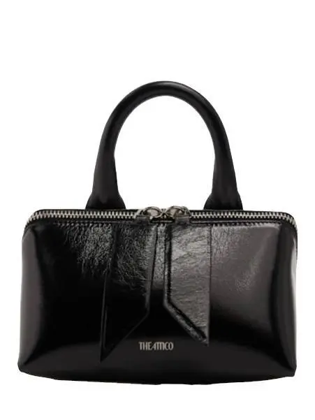 Attico Mini Friday Pleated Shoulder Bag - Black