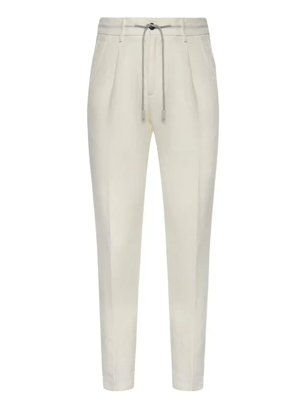 Eleventy Drawstring Tapered Pants - White