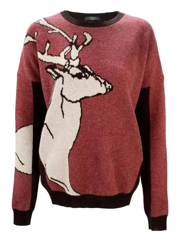 Max Mara Graphic Pullover - Red