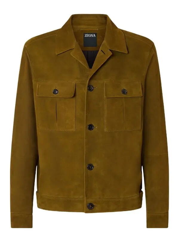 Zegna Chest-pocket Jacket - Olive Green