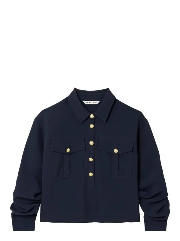Veronica Beard Cargo Pocket Blouse - Black