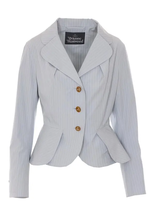 VIVIENNE WESTWOOD Bettina Pinstripe Blazer - Gray