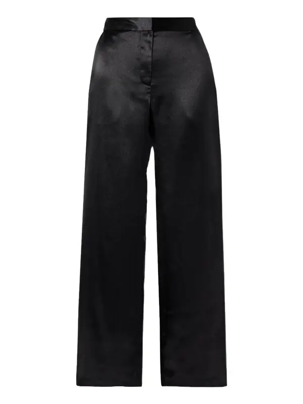 Ulla Johnson Ollie Satin Straight-leg Pants - Black