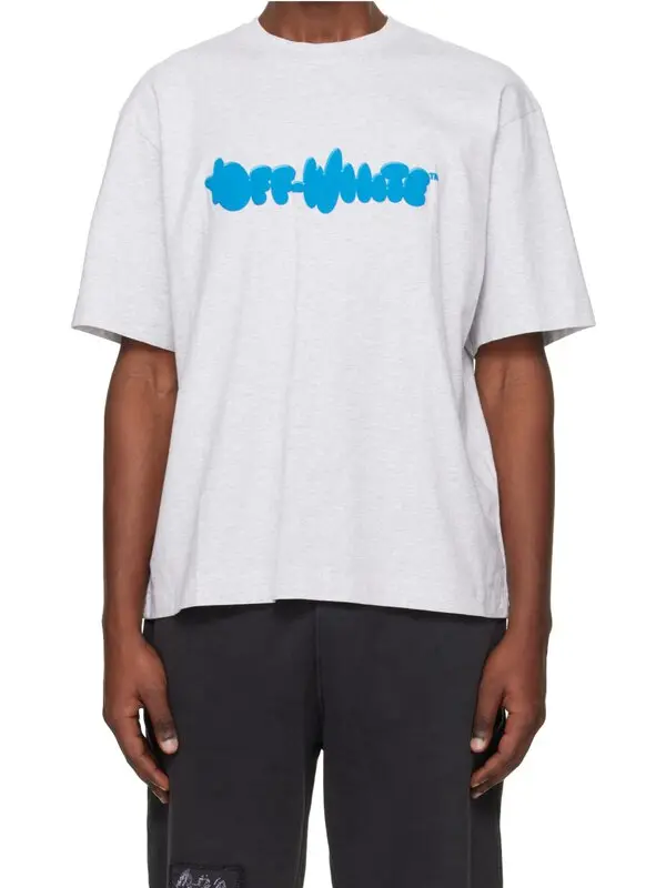 Off-White Puffy Type Skate Crew Neck T-shirt - Grey