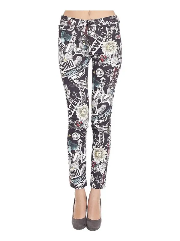 Moschino Printed Jeans - Black