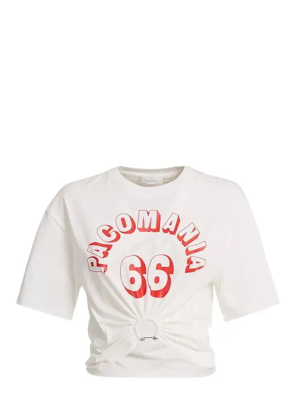 Rabanne Pacomania Printed Jersey T-shirt - White
