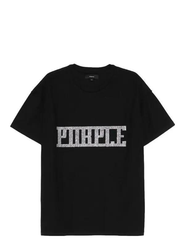 PURPLE BRAND Embellished T-shirt - Black