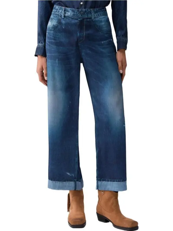 Liu Jo Jeans-print" Wide Leg Trousers - Blue