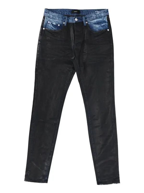 PURPLE BRAND Contrast Pocket Mid-waist Jeans - Black