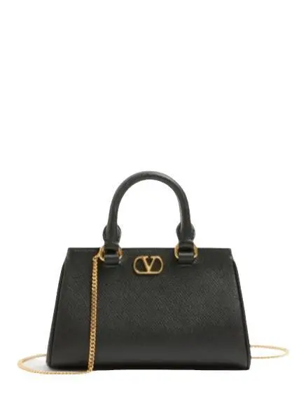 Valentino Garavani Vlogo Signature Mini Tote Bag - Black
