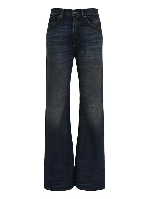 Acne Studios 5-pocket Flared Denim Jeans - Black