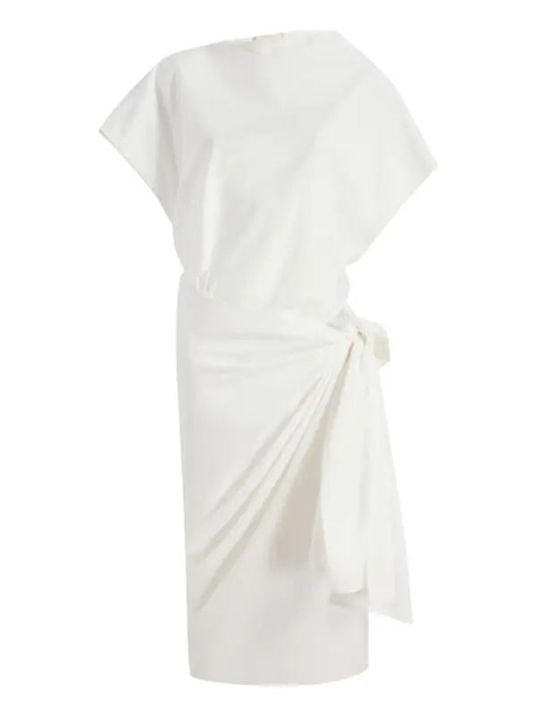 Khaite Fray Dress - Chalk