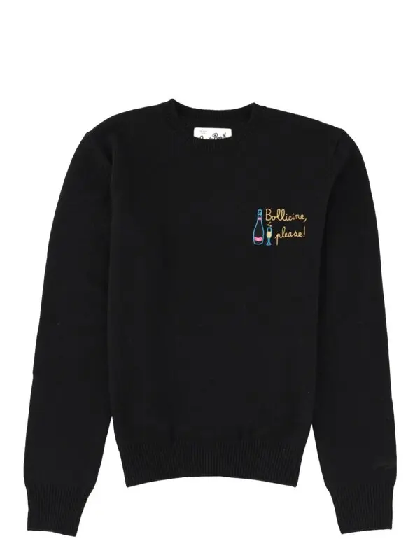 MC2 SAINT BARTH Embroidered Jumper - Black