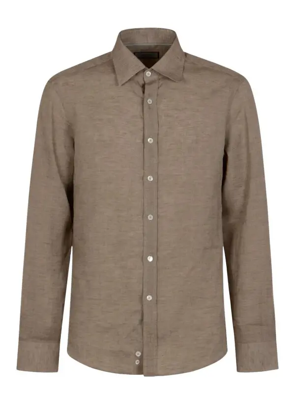 Canali Classic Long-sleeve Shirt - Gray