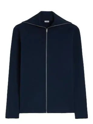 JIL SANDER Technical Zip-up Cardigan - Ink