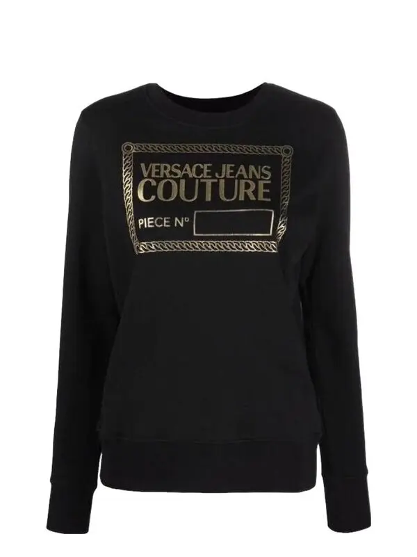 Versace Logo Print Sweatshirt - Black