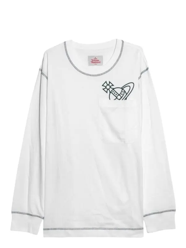 VIVIENNE WESTWOOD Long-sleeved T-shirt With Graphic Detail - White
