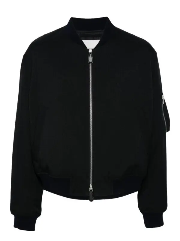 JIL SANDER Patch-pocket Bomber Jacket - Midnight Blue
