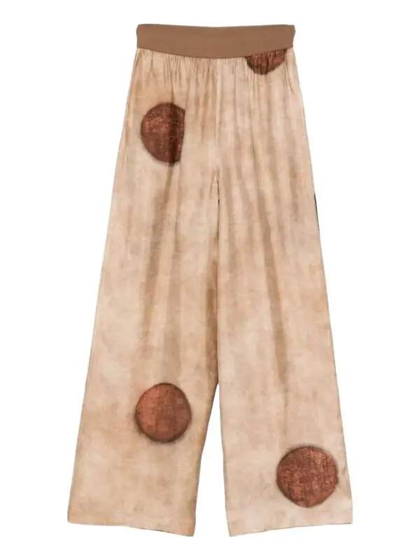UMA WANG Polka Dot Print Trousers - Nude