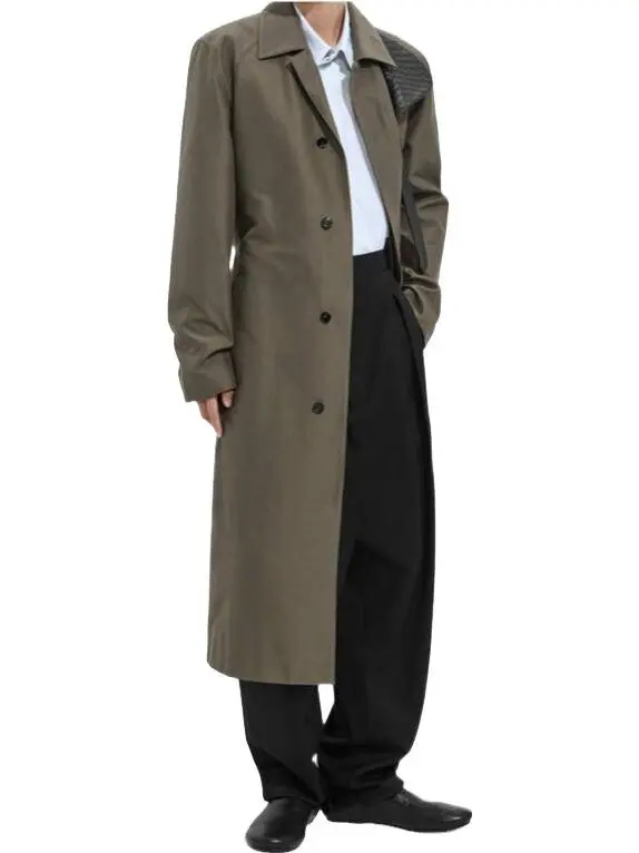 Bottega Veneta Silk And Nylon Trench Coat - Desert Grayish Brown