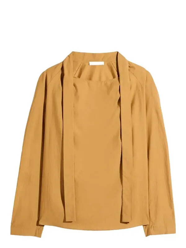 LEMAIRE Ascot Tie-fastening Blouse - Cumin