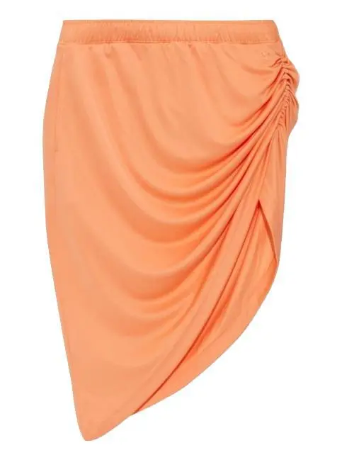 COURREGES Asymmetrical Draped Midi Skirt - Orange