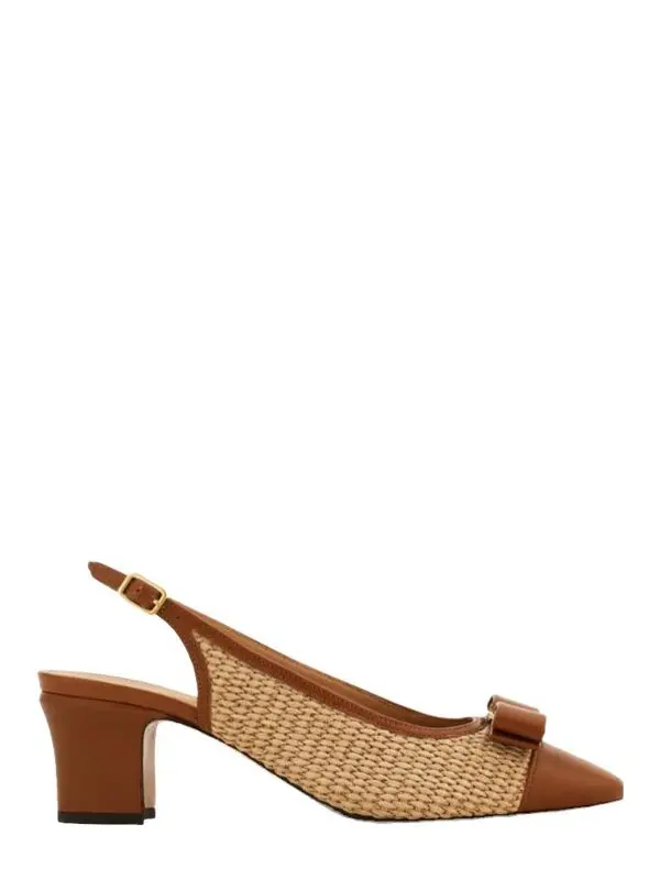 FERRAGAMO Vara Bow Slingback - Natural Brown