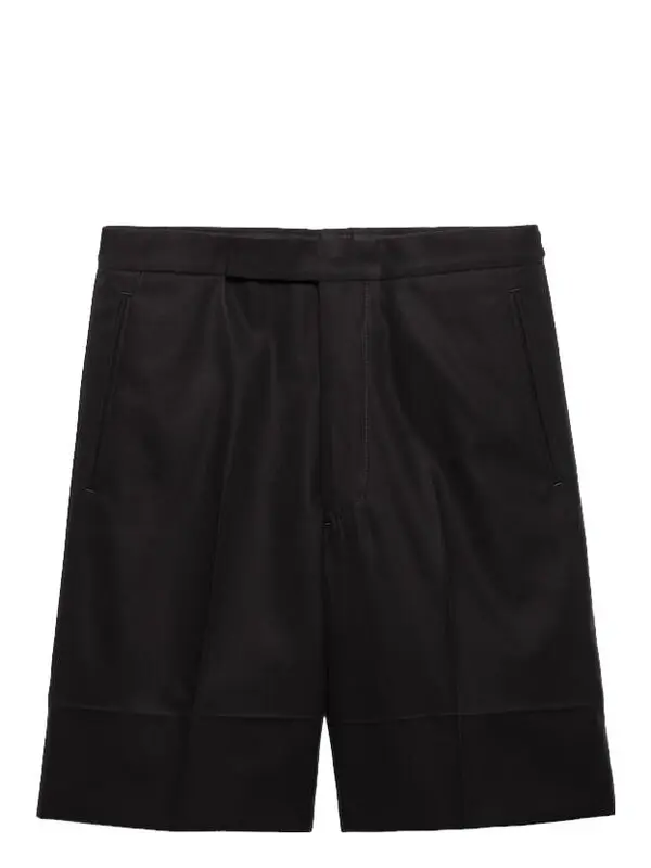 Prada Triangle-patch Shorts - Black