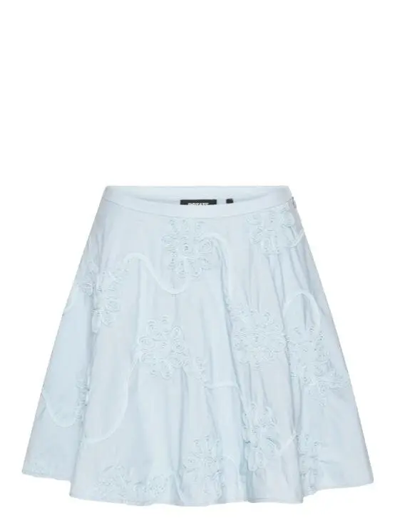 ROTATE BY BIRGER CHRISTENSEN Textured Floral Mini Skirt - Light Blue