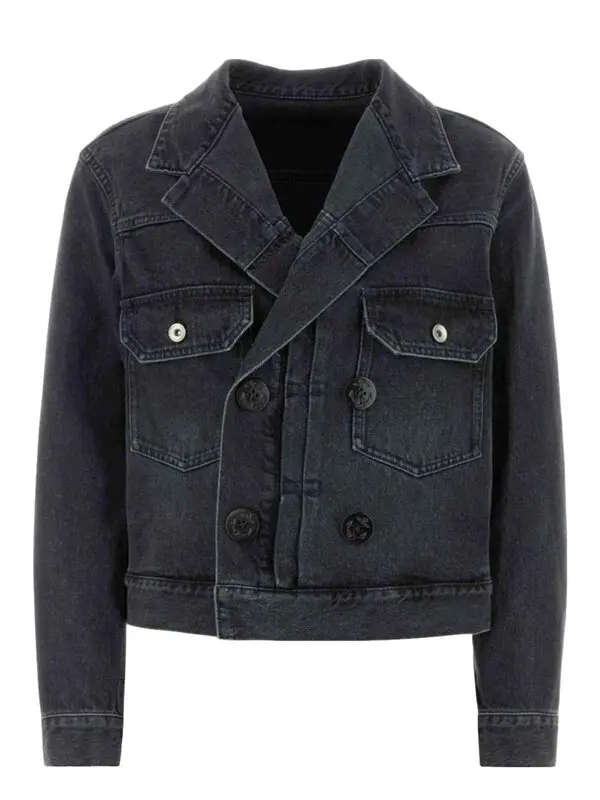 Sacai Double-breasted Denim Jacket - Black