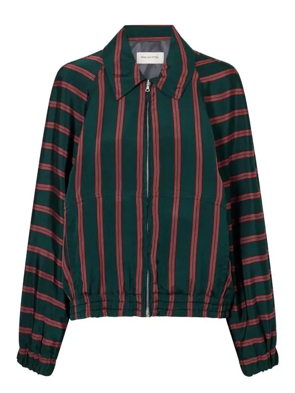 Dries Van Noten Vinnia Striped Casual Jacket - Green