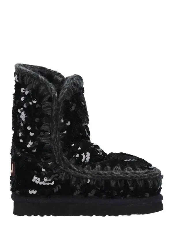 Mou Logo Short Boots - Black