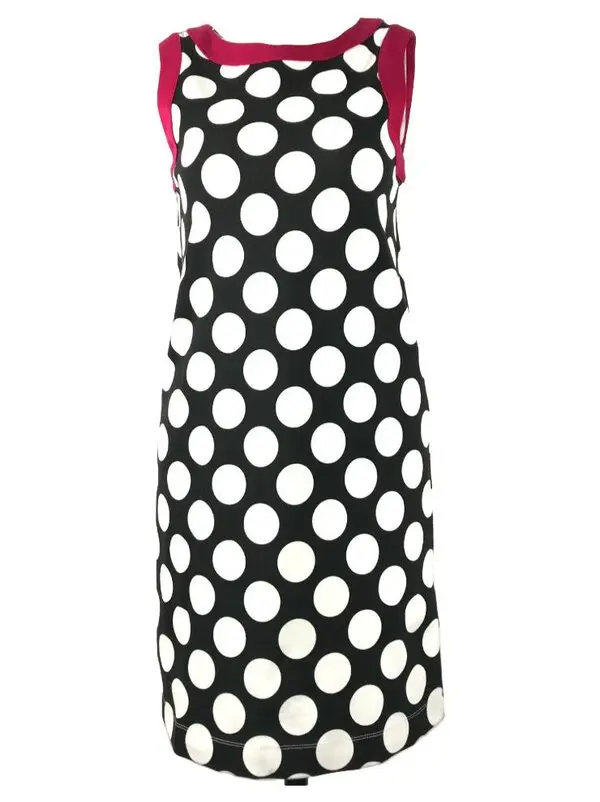 Moschino Polka Dot Logo Dress - White