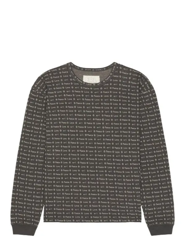 ERL Jacquard Logo Knitted Top - Brown