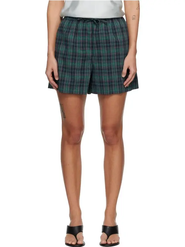 RÓHE Plaid Shorts - Vintage Green