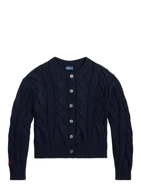 Polo Ralph Lauren Cable Knit Cardigan - Navy Blue