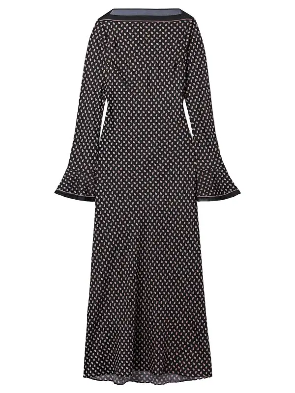 DÔEN Davina Paisley-print Silk-blend Twill Midi Dress - Multi-color