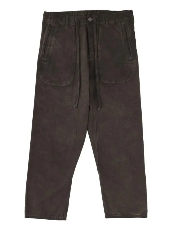 UMA WANG Drawstring Casual Pants - Black