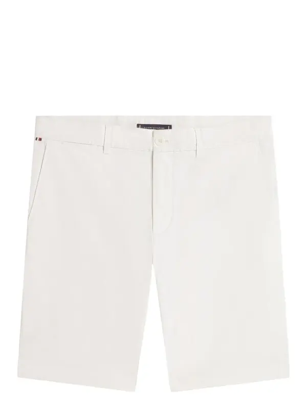 Tommy Hilfiger Belt Loop Shorts With Side Pockets And Brand Logo - White