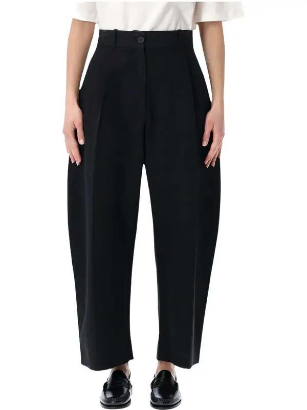Studio Nicholson Minos Pleated Wide-leg Pants - Black