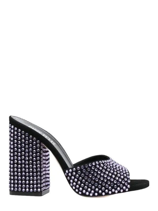 Paris Texas Embellished Slip-on High Heel Mules - Black