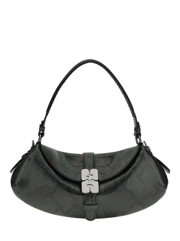 GANNI B-kat Flap Shoulder Bag - Black