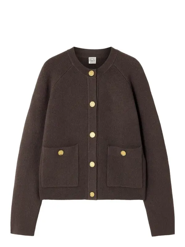 TOTEME Button Detail Cardigan - Black