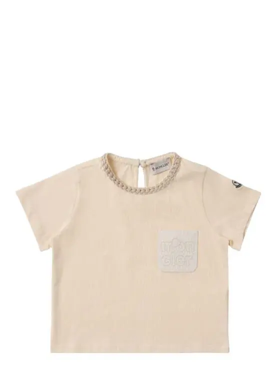 Moncler Logo Pocket T-shirt - Nude