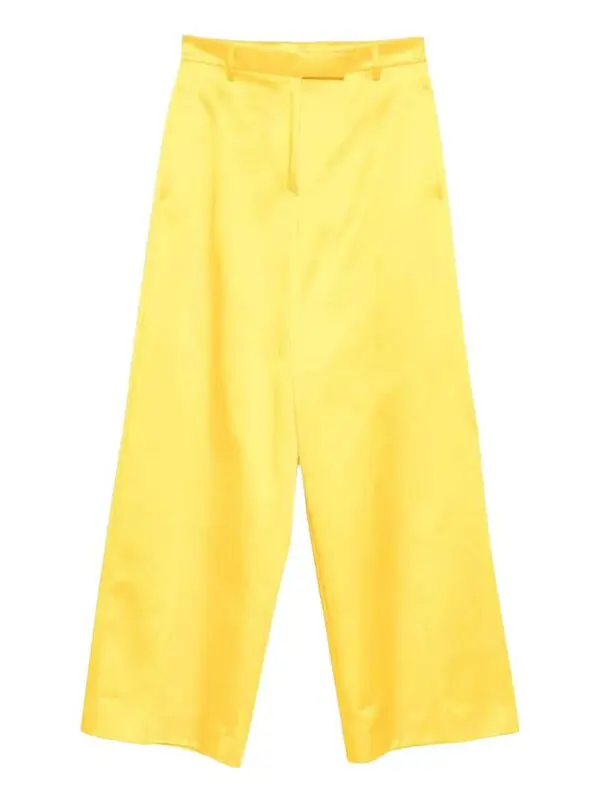 Dries Van Noten Belted High-waisted Wide-leg Trousers - Yellow